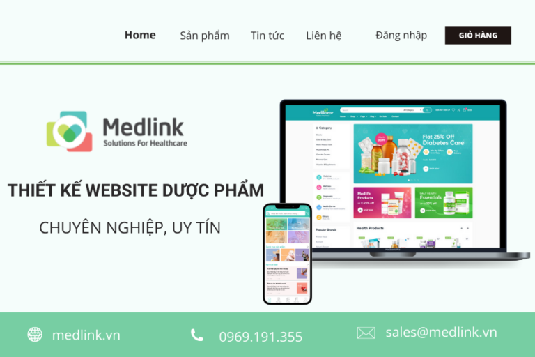 Dịch vụ thiết kế website dược phẩm chuẩn SEO chuyên nghiệp